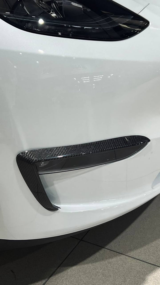 Model Y Front Carbon Fiber Fog lights Eyelids – Charged AE